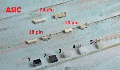 Разъем 18 pin 14pin 24pin 6pin для асика asic