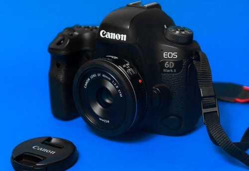 Фотоаппарат Canon 6D Mark II + обьектив Canon 40mm