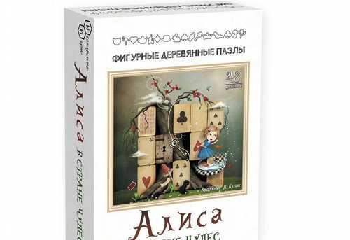 Деревянный пазл "Алиса в стране Чудес" фигурный