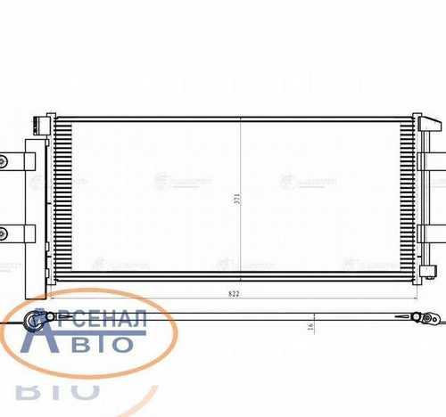 Lrac1516 Радиатор кондиционера MB Actros MP5