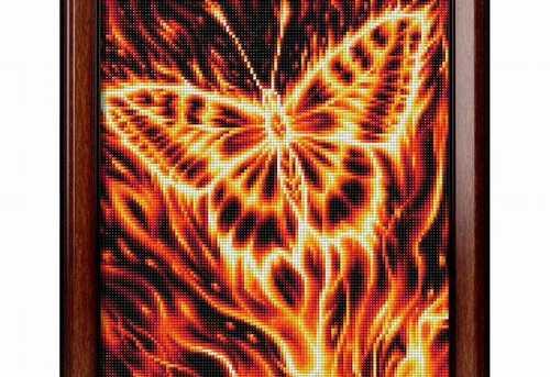 Аж-1854 Картина стразами 'Огненная бабочка' 30*40с