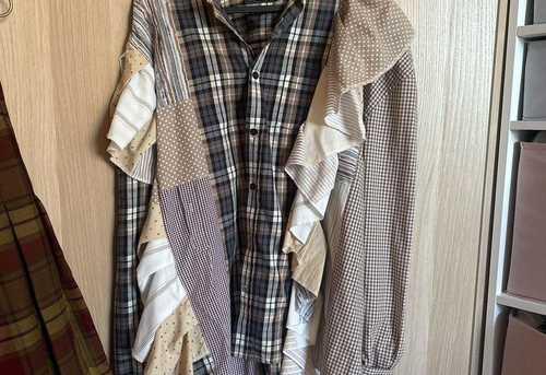 Рубашка upcycle винтаж