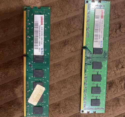 Оперативная память ddr3 8 gb две плашки по 4