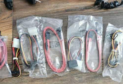Провода шнуры кабели, аудио, SATA3, 2, сетевой каб