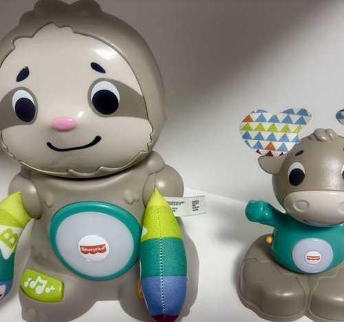 Игрушки fisher price линкималс ленивец и лось