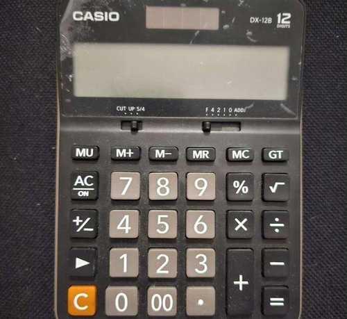 Калькулятор бухгалтерский casio DX-12B новый