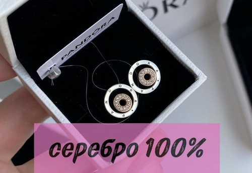 Серьги серебро Pandora Signature