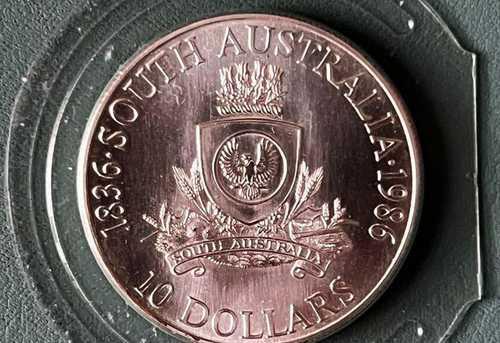 Австралия 10 Долларов 1986 года Южная Австралия