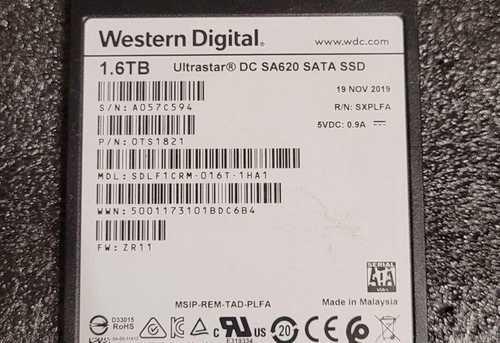 Серверный SSD 1.6 Тб WD UltraStar DC SA620