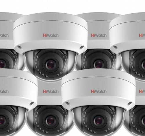 Комплект видеонаблюдения на 8 ip камер hiwatch