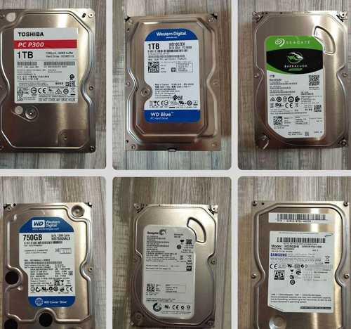 Жесткий диск, HDD, 3.5, 1TB/750GB/500GB, SATA III