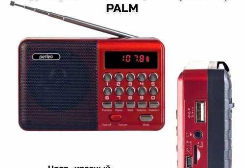 Радиоприёмник FM+, MP3 18650 (palm) Красный