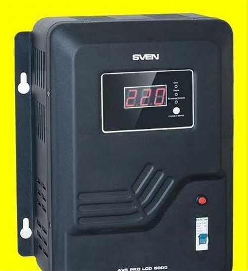 Стабилизатор напряжения sven AVR PRO LCD 5000