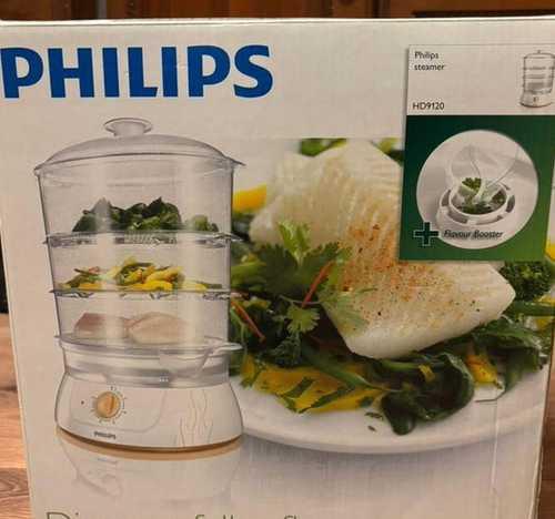 Пароварка Philips HD9120 с контейнером для трав и