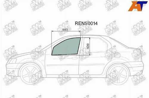 Стекло боковое опускное dacia logan 04-12, dacia l