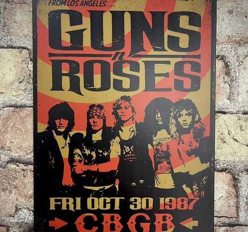 Декор на стену Guns N' Roses Oct 30 1987