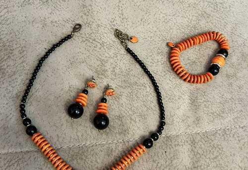 Комплект nature bijoux браслет серьги и колье