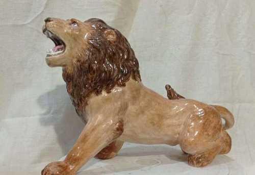 Скульптура "Лев". Керамика. Ручная работа