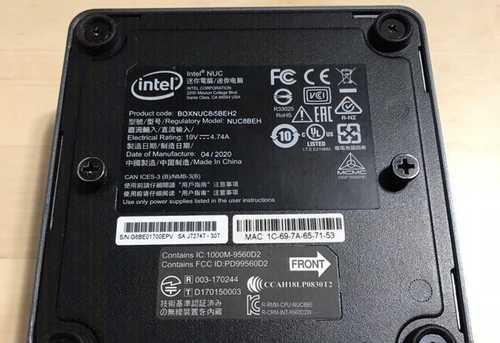Intel nuc 8 i5 8259u/16gb/500gb ssd
