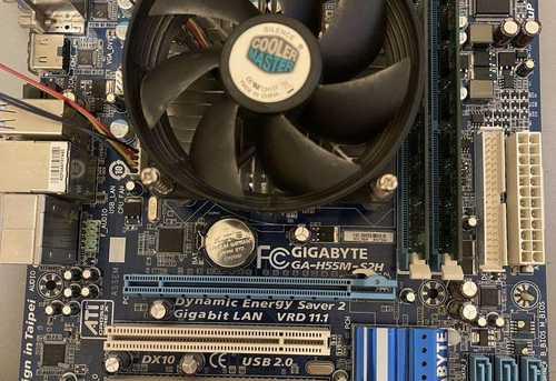 Мат. плата Gigabyte ga-h55m-s2h+i5 750+DDR3 8gb