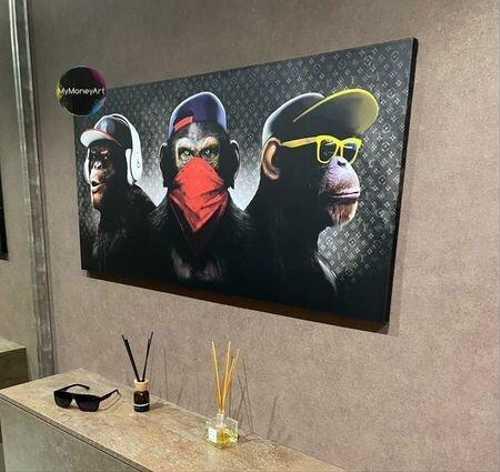 Картина на холсте 3 обезьяны Новосибирск
