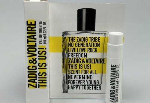 Пробники духов zadig & voltaire this is us (L) edT