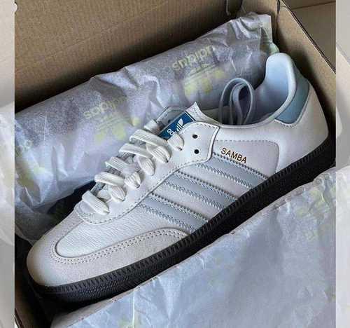 Adidas Samba OG 'Core White / Halo Blue / Gum 36-4