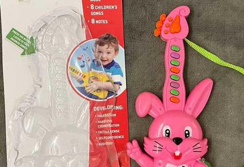 Игрушка Гитара музыкальная зайка