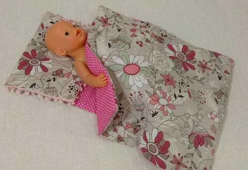 Постельное для куклы в кроватку или в коляску