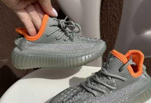 Серые кроссовки Adidas Yeezy Boost 350 для детей