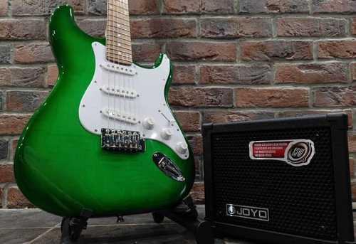 Электрогитара Stratocaster + Стильный Комбик 15вт