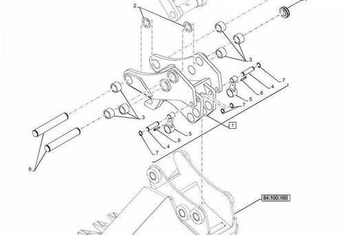 Палец ковша D140655 Case 570, 580, 590, 695