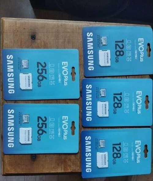 Карта памяти microsd 128-256gb Samsung оригинал
