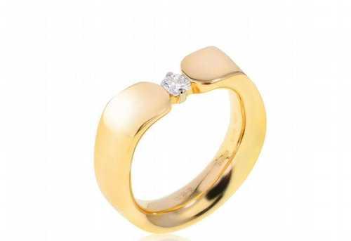 Золотое кольцо с бриллиантом 0.15ct Damiani