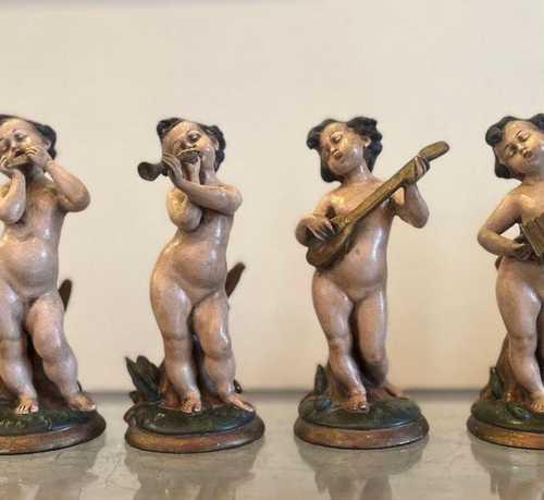 Путти фигурка статуэтка музыкант 14 см. Италия