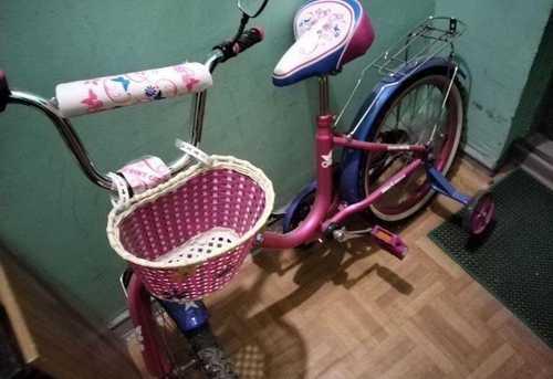 Детский велосипед для девочек Princess Black Aqua