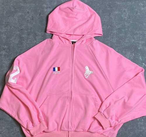 Зип-худи Balenciaga x Polo Ralph Lauren розовая
