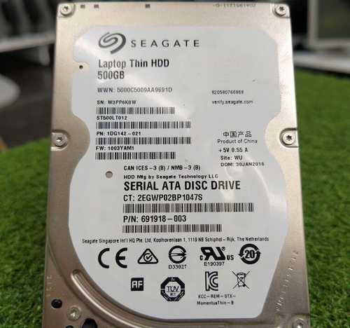 Жесткий диск 2.5" Seagate 500Gb 5400 об/мин