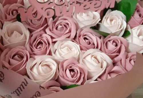 Букет роз розы мыльные