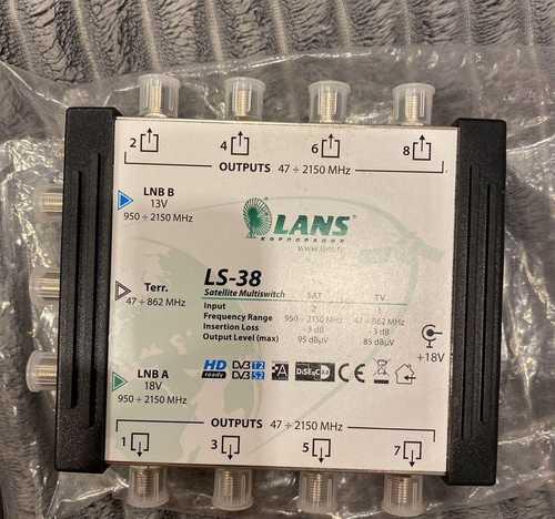 Переключатель lans 3*8 lct-ls38