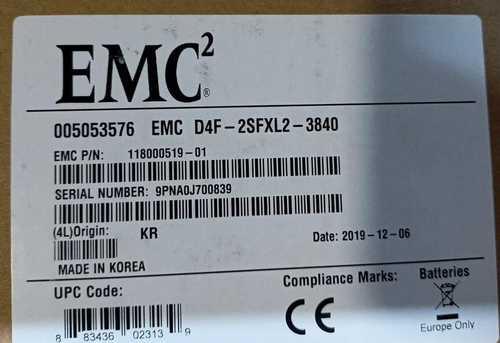 Жесткий диск EMC 3.84Tb 005053576