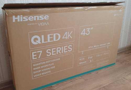 Телевизор Hisense 43E7KQ новый