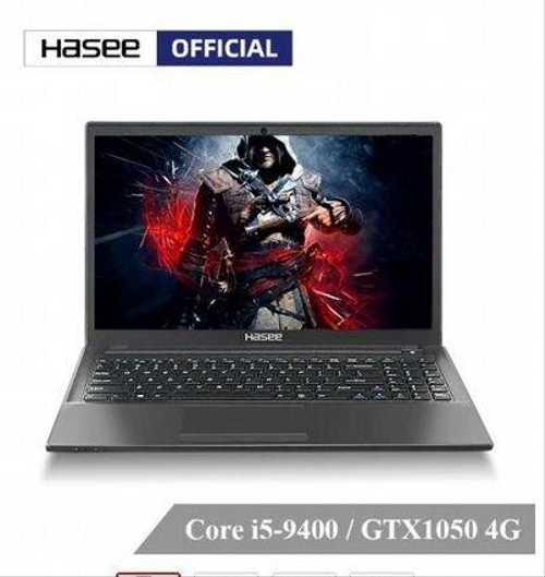 Игровой ноутбук hasee k670d, i3-8100, gtx1050