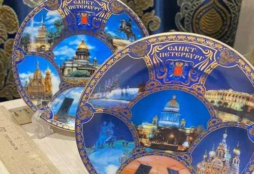 Сувенирные тарелки из Санкт-Петербурга и Саранска