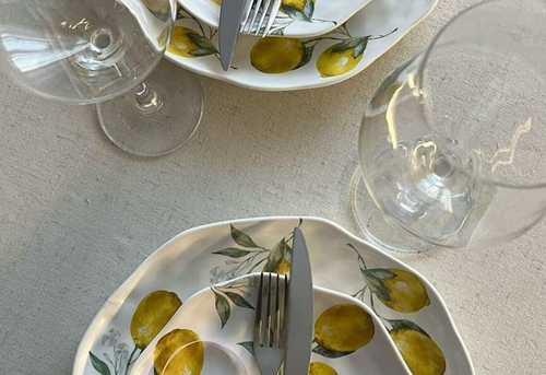 Тарелка керамическая "Лимоны"
