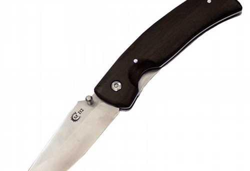 41279 Нож Аляска складной, кожаный чехол, сталь D2