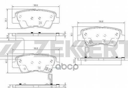 Колодки торм. диск. задн. Hyundai Sonata V-VI 1