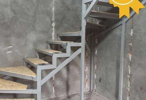 Лестница на металлическом каркасе Гарантия