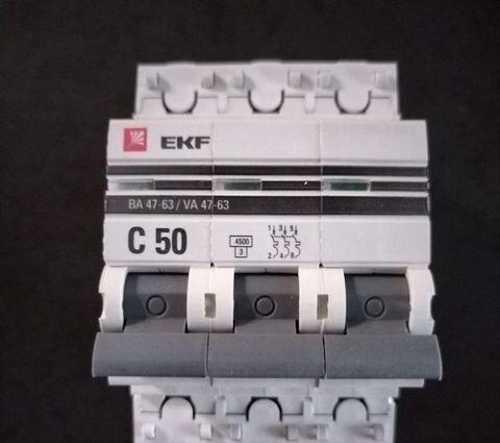 Автоматический выключатель 50А С 3п 4.5кА PROxima