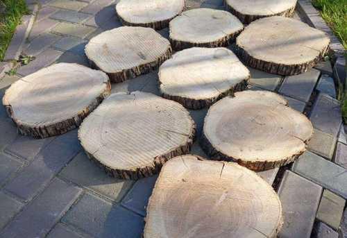 Срезы дерева для дорожек